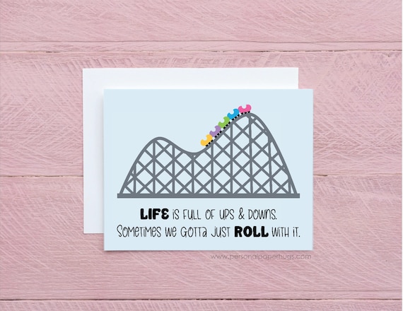 Roll With It Cute Encouragement Thinking of You Greeting Card - Etsy