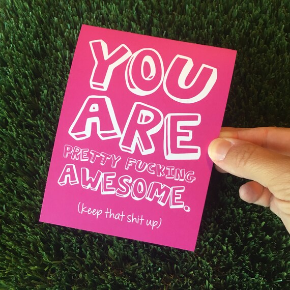 You Are Awesome Way to Go Congrats Encouragement Card for | Etsy