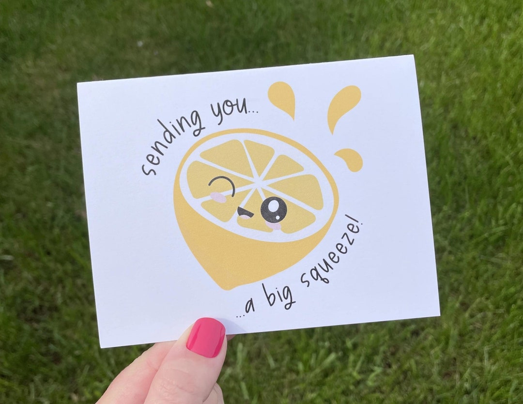 Sending You A Big Squeeze Card, Greeting Card, Thinking of You Card ...