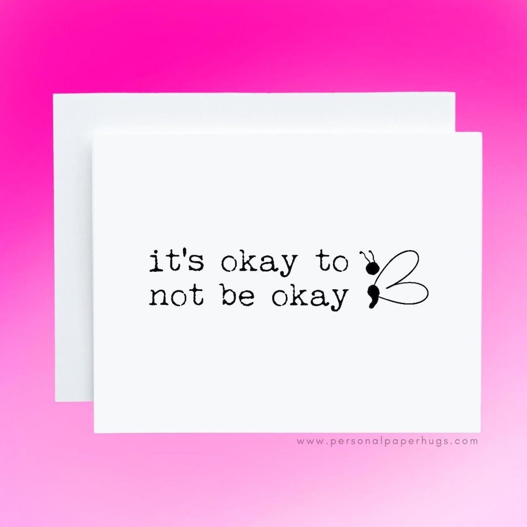 Mental Health Depression Anxiety Awareness Support Greeting Card ...