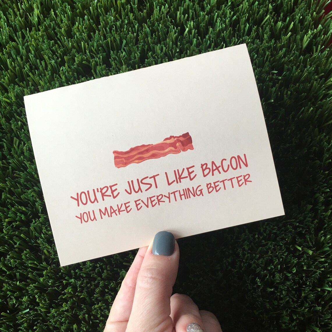 Funny Bacon Card for Bacon Lover / LDR Card / Funny | Etsy