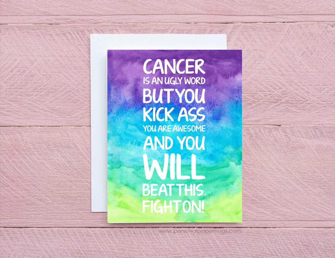 Encouragment Uplifting Card for Cancer Chemo You Will Beat This - Etsy