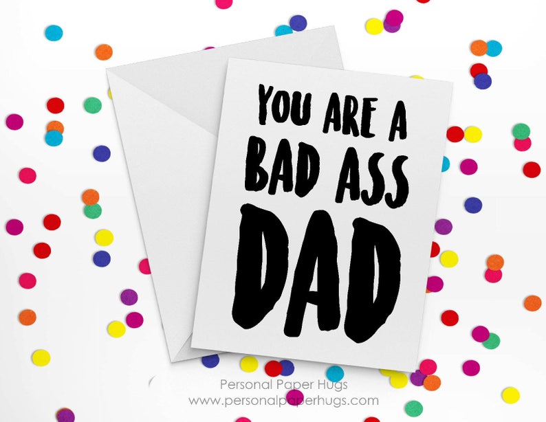 Funny Father's Day Card for Dad/ Badass Dad / Father's | Etsy