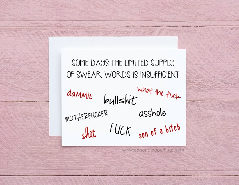 Funny Inappropriate Sympathy Encouragement Greeting Card Just - Etsy