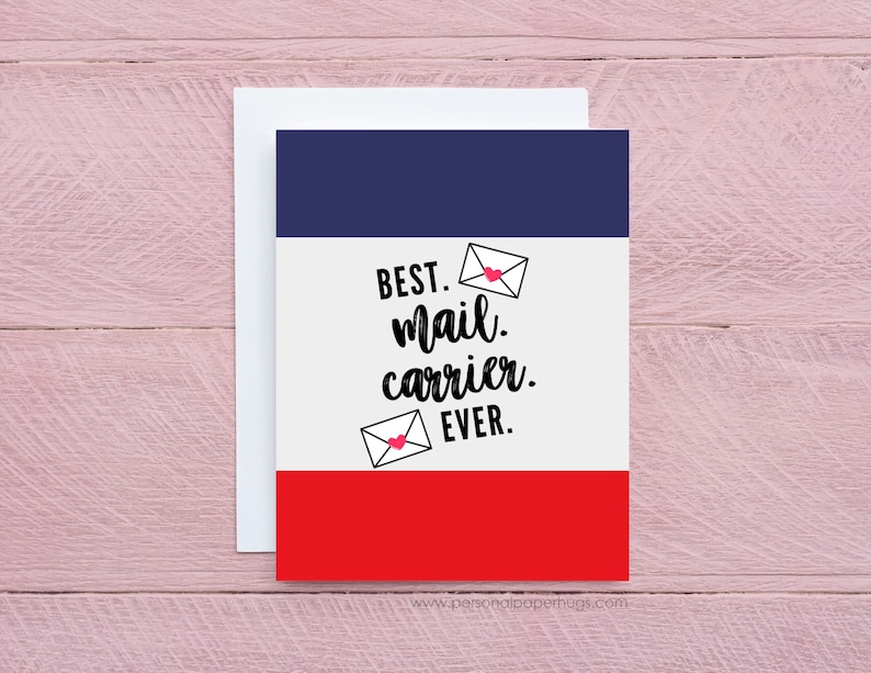 Mail Carrier Thank You Card for Post Office Postal Worker Mail - Etsy