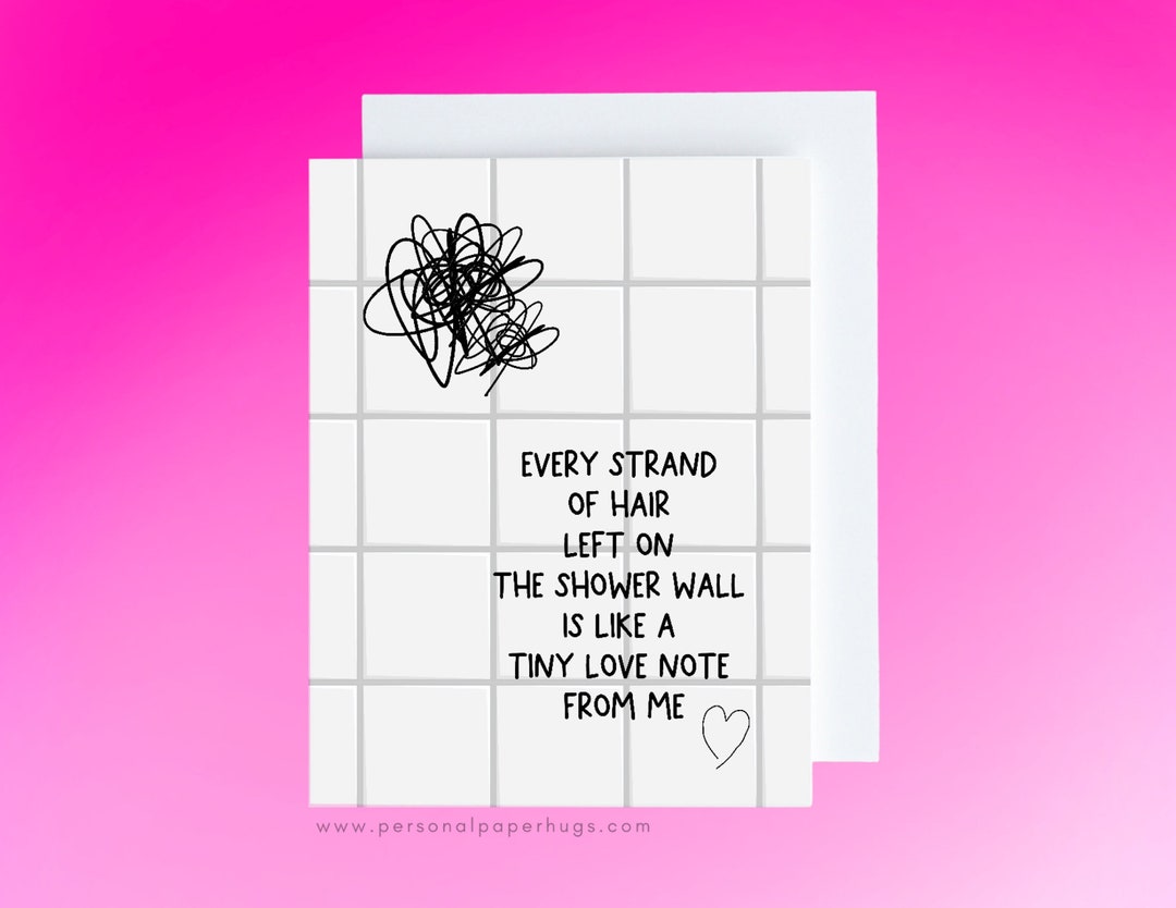 Hairy Love Notes Funny I Love You Anniversary Valentine Day Card for ...