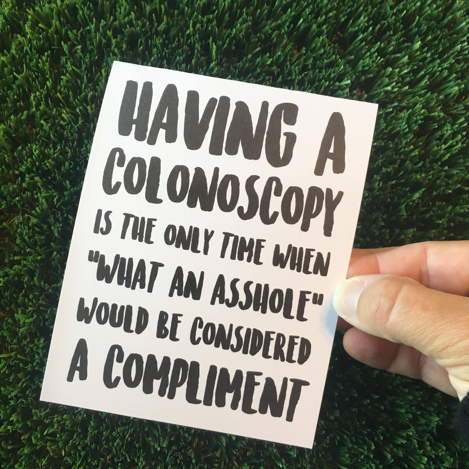 Colonoscopy Card Funny Procedure Card Get Well Card | Etsy UK