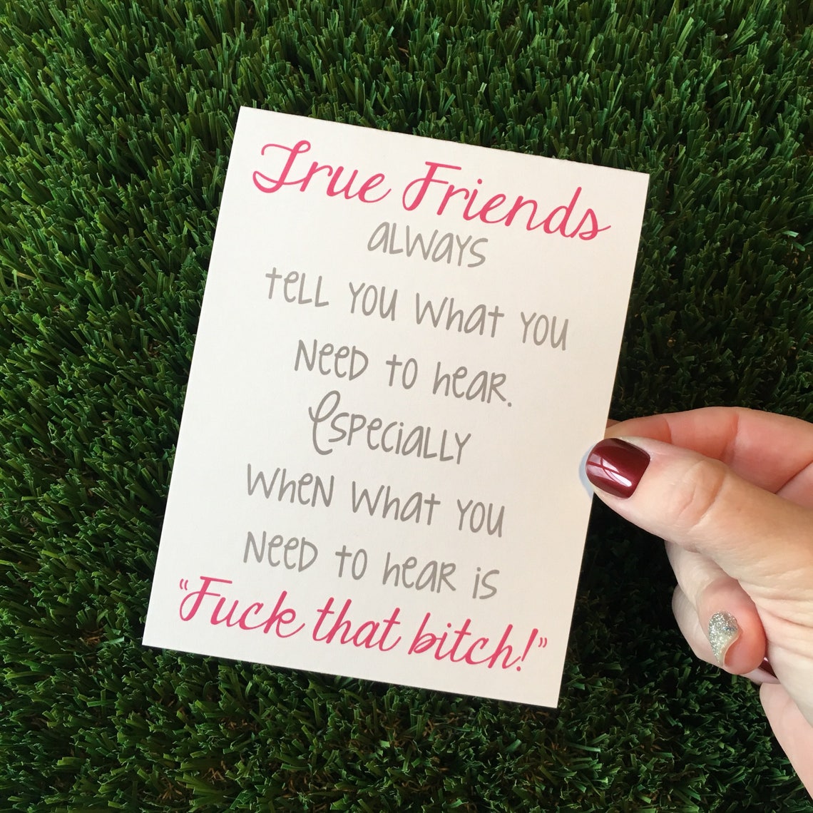 True Friendship Card Funny Card for Friend Funny Card for - Etsy