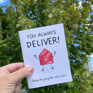 Funny 'you Always Deliver' Greeting Card – Thank You Card for Mail ...