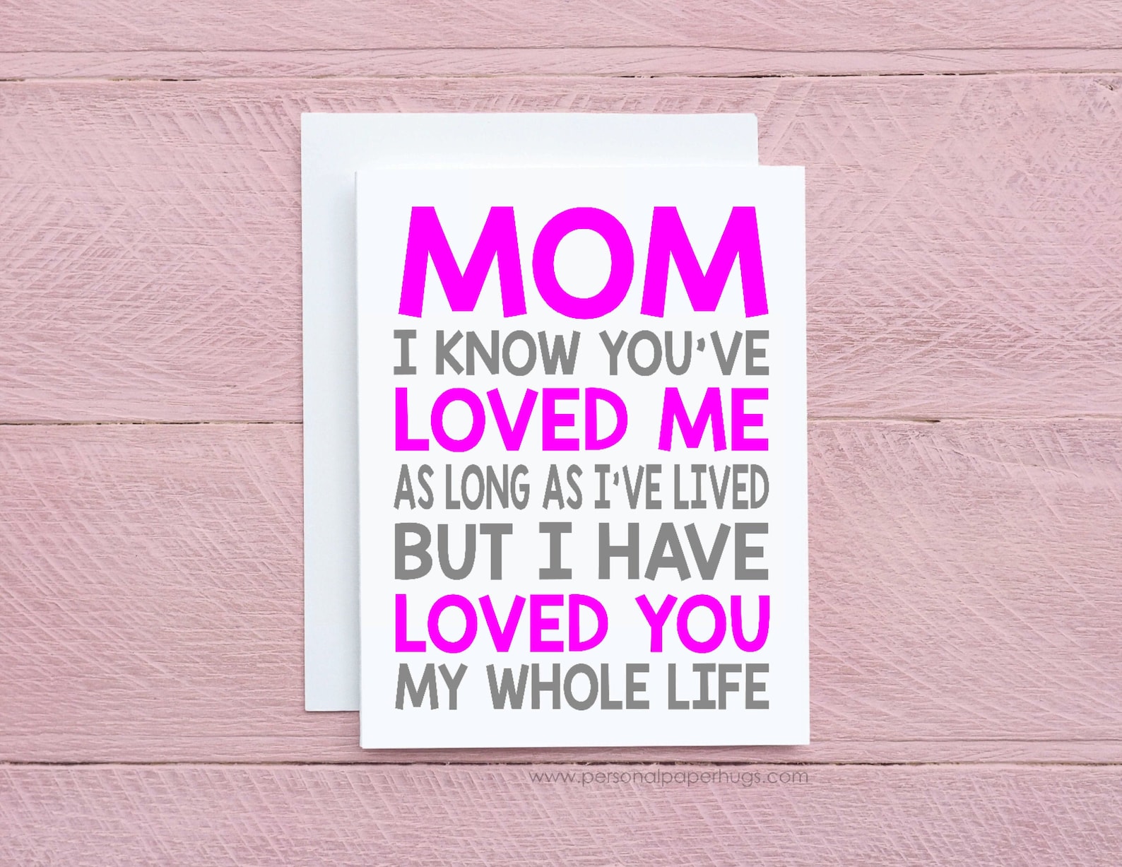 Mother's Day Card for Mom I Love You Card for Mother | Etsy