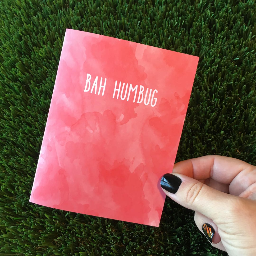 Funny Holiday Card / Funny Christmas Card / Bah Humbug Card / Rude ...