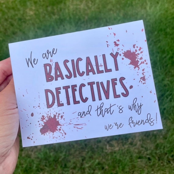 Basically a Detective True Crime Card for Crime Obsessed - Etsy