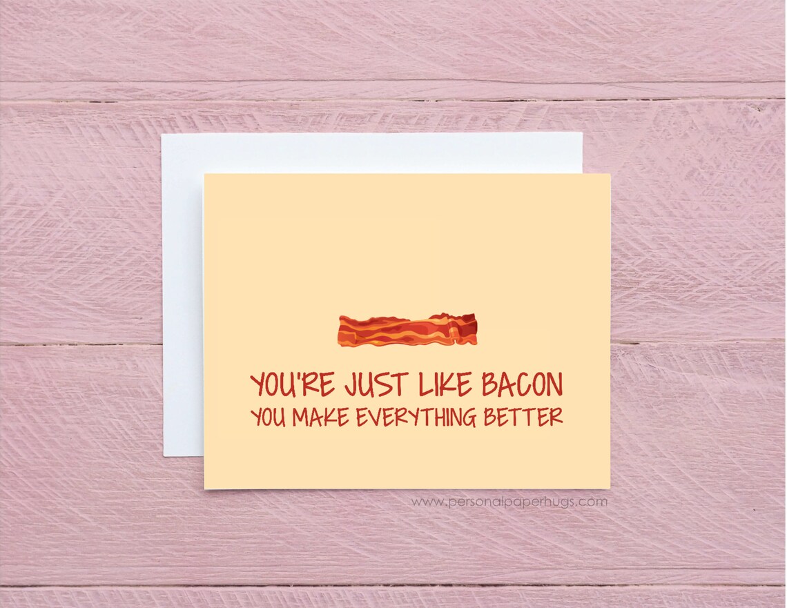 Funny Bacon Card for Bacon Lover / LDR Card / Funny | Etsy
