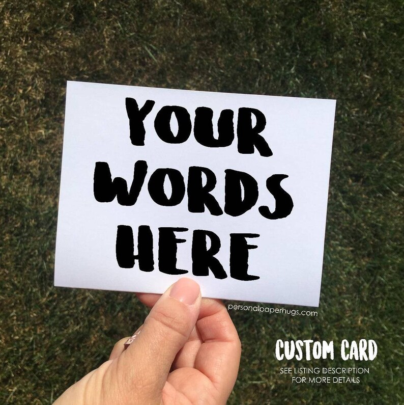 Custom Greeting Card / Custom Card / Customized Card / Create - Etsy