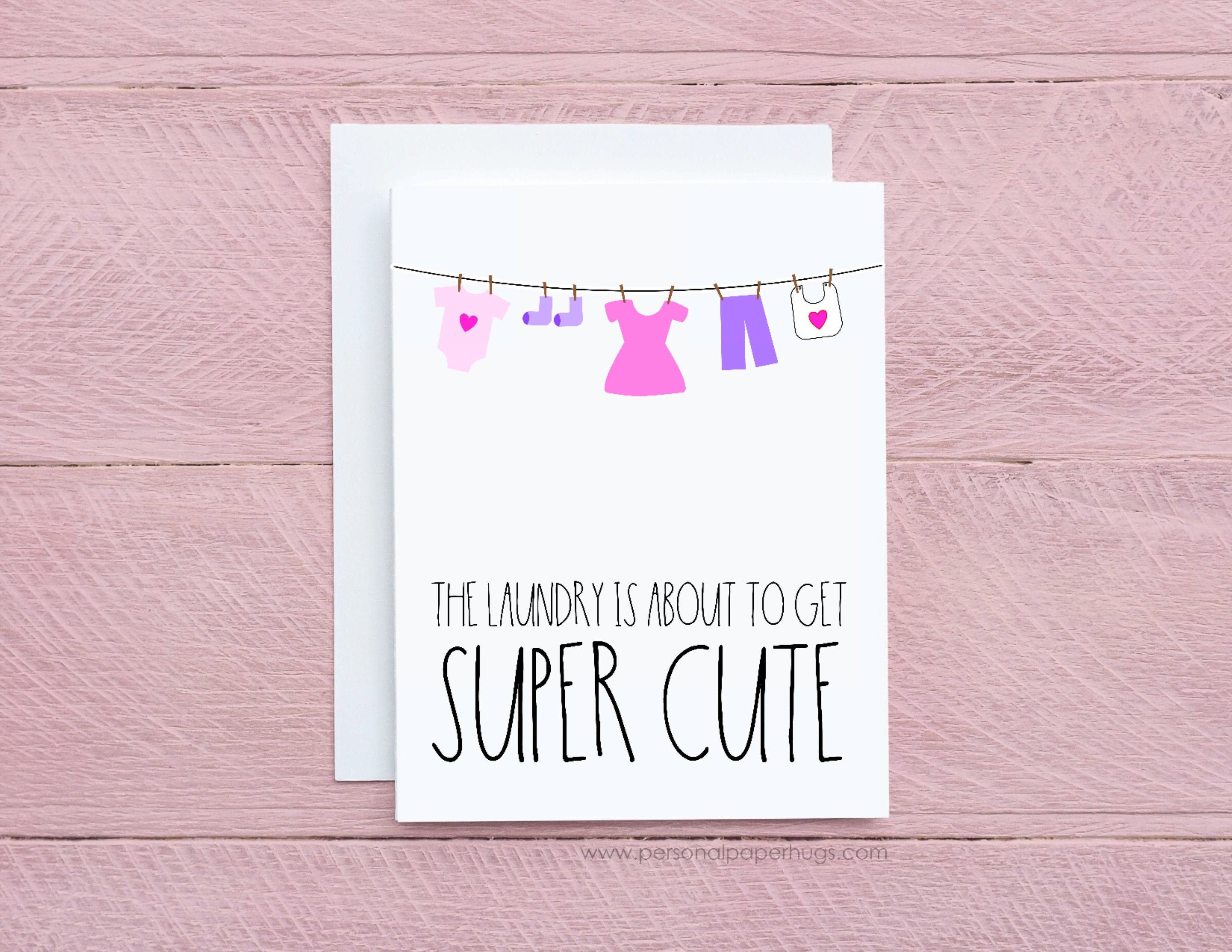 Funny Baby Shower Card – Laundry Line Congratulations Card - Etsy
