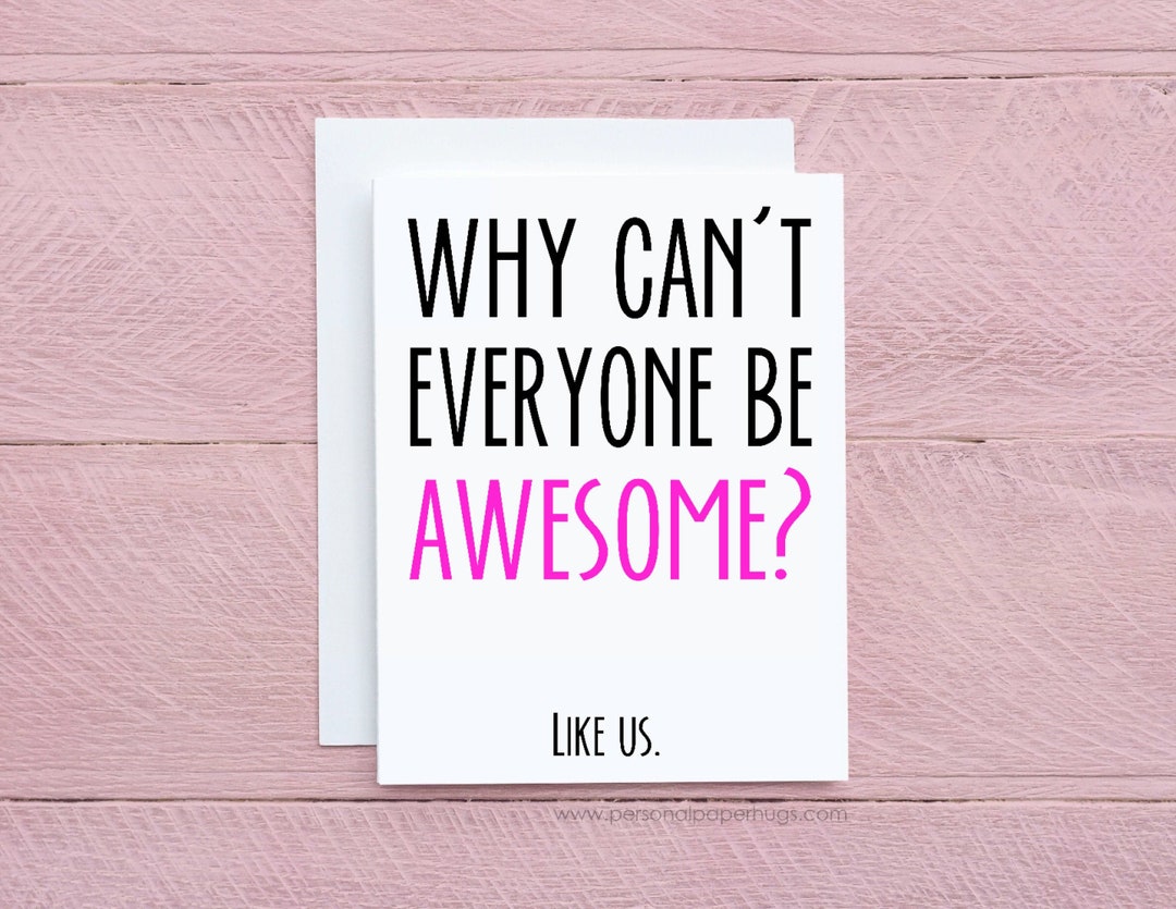You Are Awesome Card / Funny Friendship Card / Funny Card Friend / Card ...