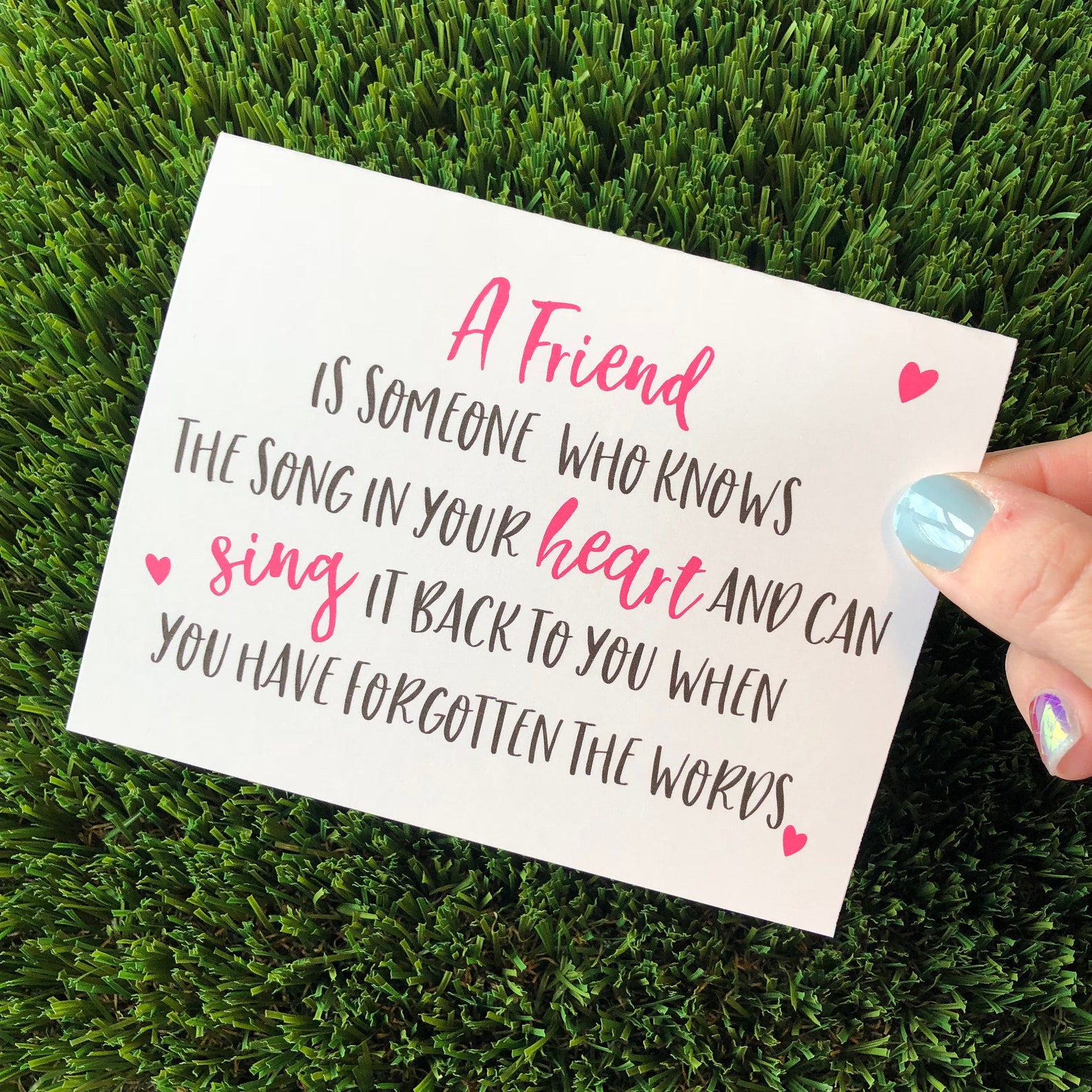 Friendship Card Pick Me up Card Friend Long Distance | Etsy