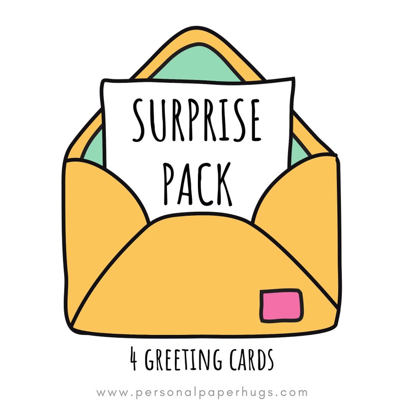 Greeting Card Grab Bag Surprise Pack Assorted Greeting Cards - Etsy