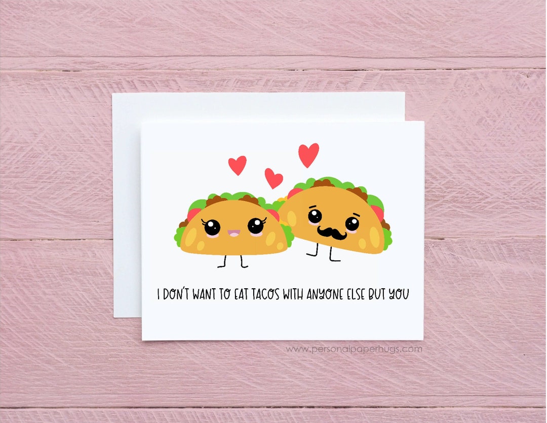 Funny Taco Card for Boyfriend Girlfriend Anniversary Card - Etsy