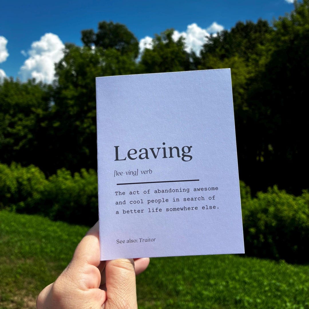 Funny Farewell Card, Leaving Definition, Going Away Card, Goodbye Card ...