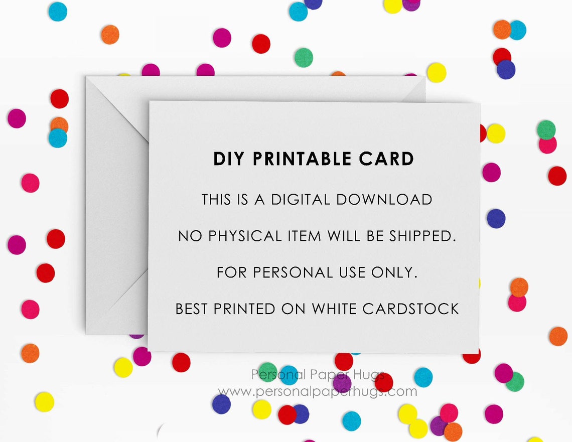 Make My Card Digital / Printable Card Option / DIY Printable - Etsy