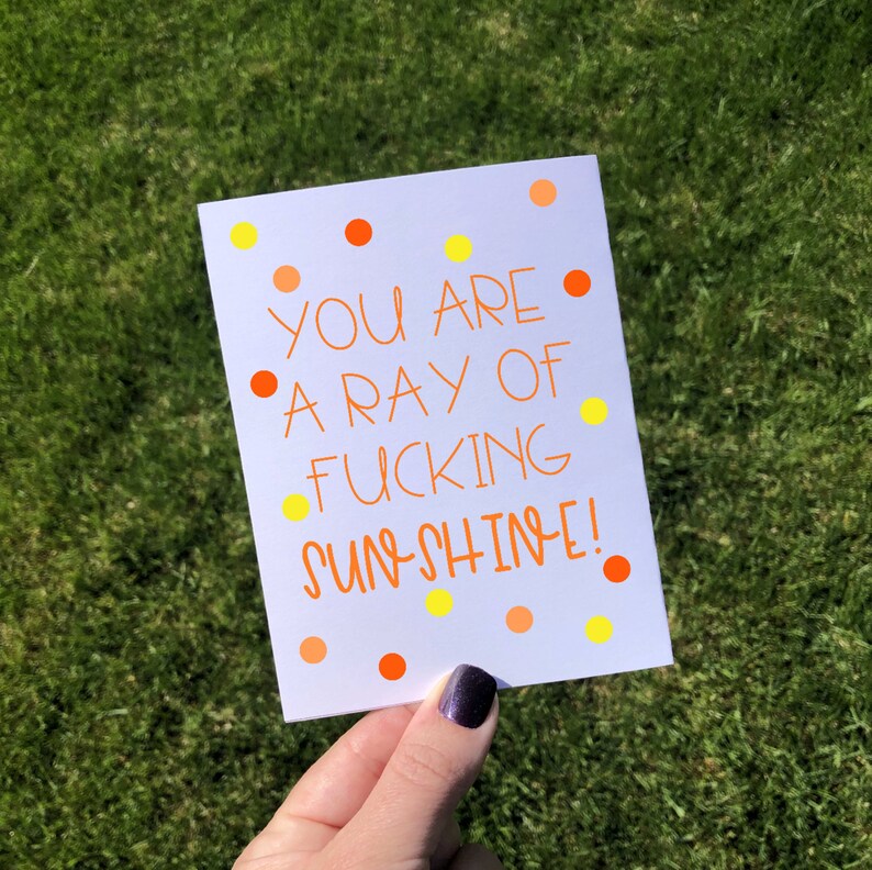 Funny Friendship Ray of Sunshine Encouragement Pick Me up - Etsy