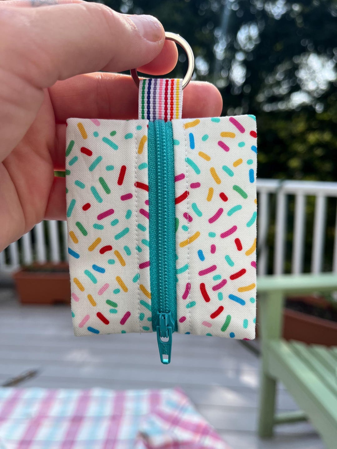 Small sprinkles Bag With Teal Zipper for Airpods/airpods Pro or Coins ...