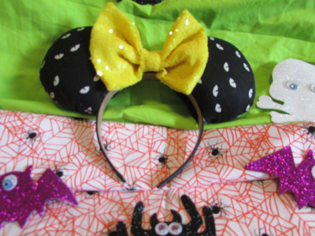Halloween Glow in the Dark Mouse Ears Headband: Spooky Cat Eye Costume ...
