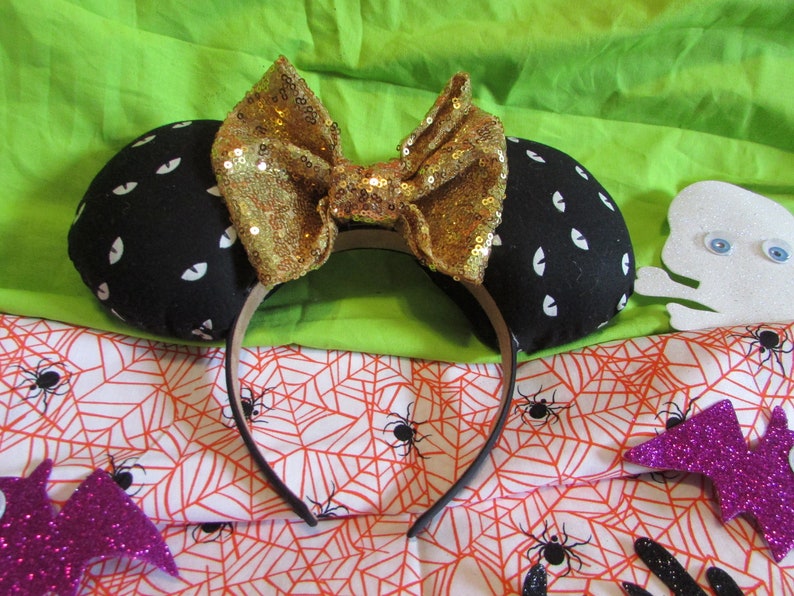 Glow in the Dark Spooky Monster Eyes Mouse Ears // Headband // - Etsy