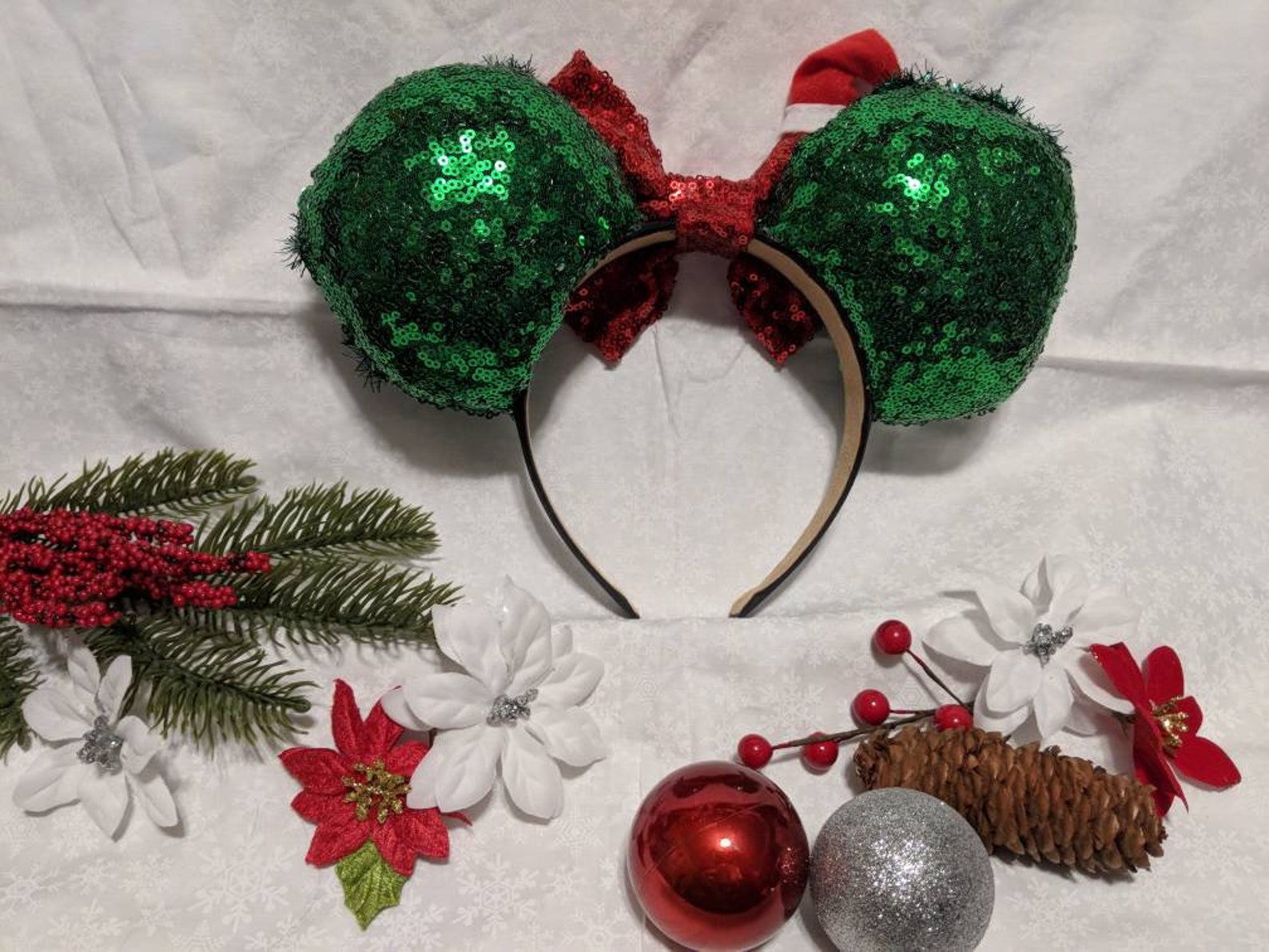 Holiday Mouse Ears // Christmas Ears // Tree Ears // Custom - Etsy