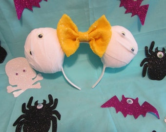 Mummy Halloween Costume Glow in the Dark Eyes Mouse Ears / - Etsy
