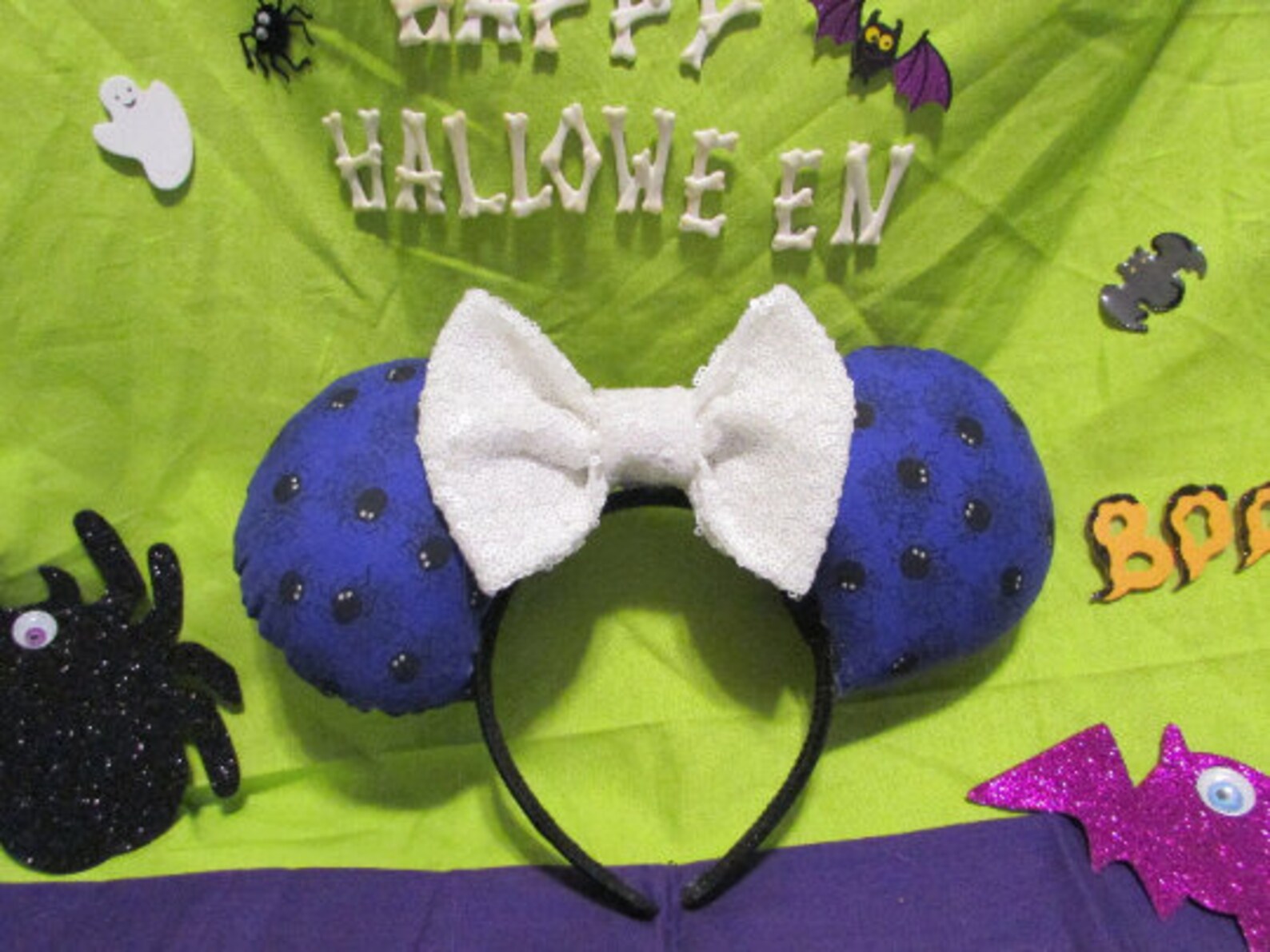 Spooky Halloween Mouse Ears // Headband // Spider Ears // Ear - Etsy