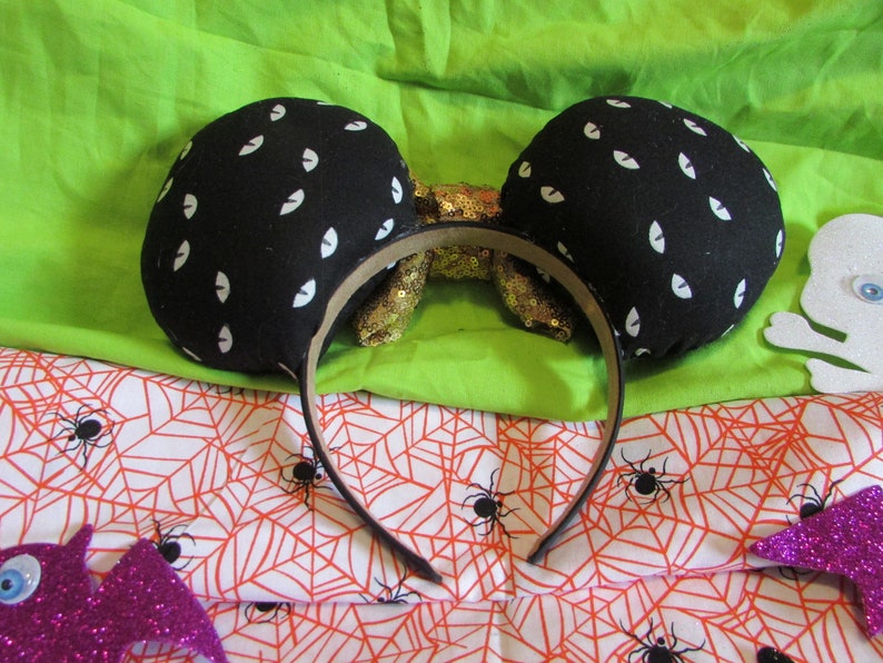 Glow in the Dark Spooky Monster Eyes Mouse Ears // Headband // - Etsy