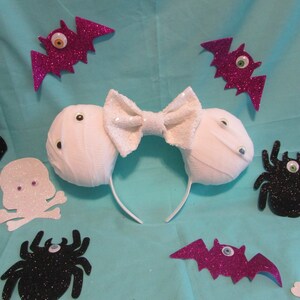 Mummy Glow in the Dark Eyes Halloween Mouse Ears / Headband - Etsy