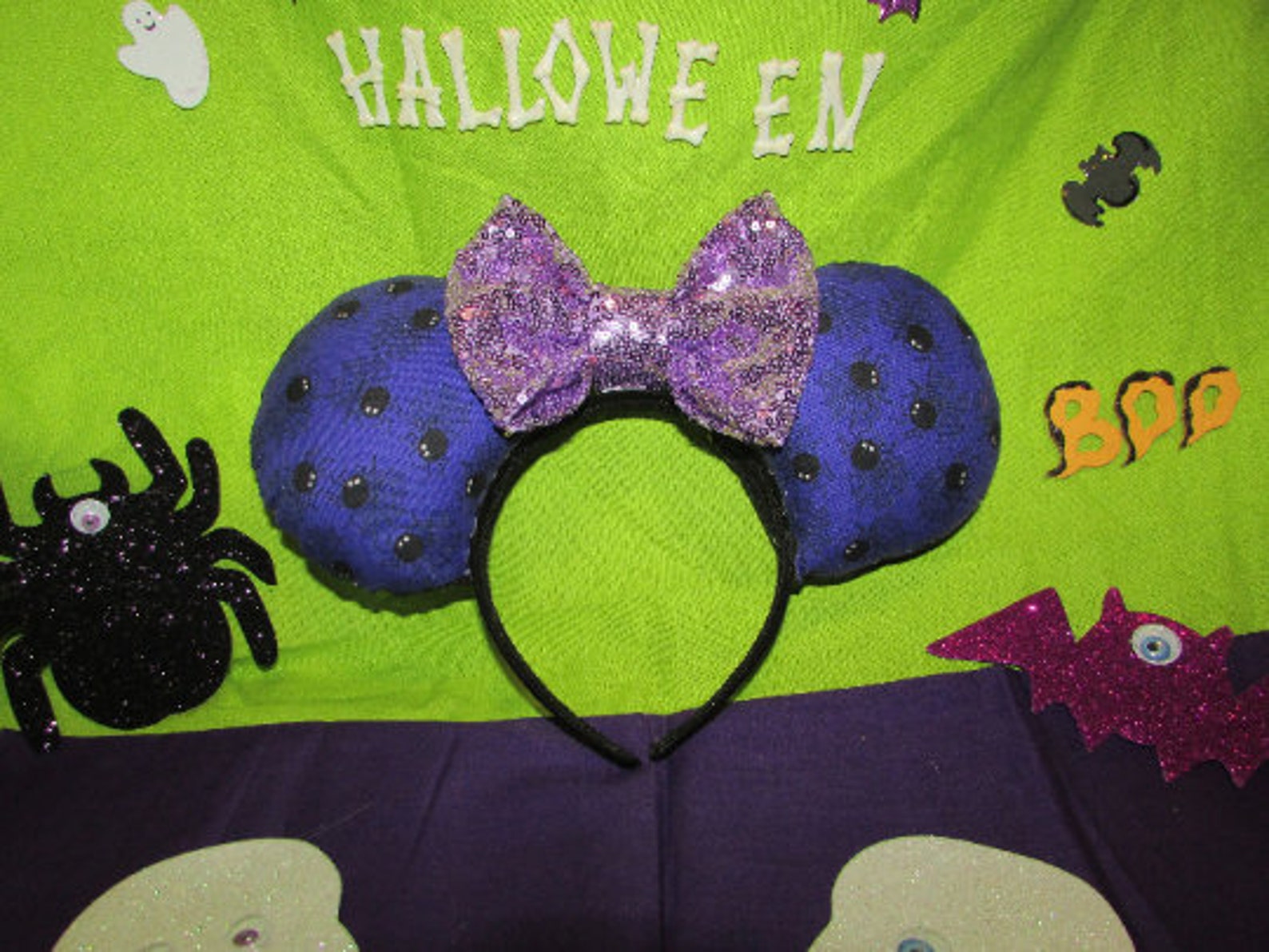 Spooky Halloween Mouse Ears // Headband // Spider Ears // Ear - Etsy