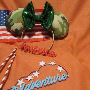 Camo Mouse Ears // Headband // America Ears // Army Ears // Military ...