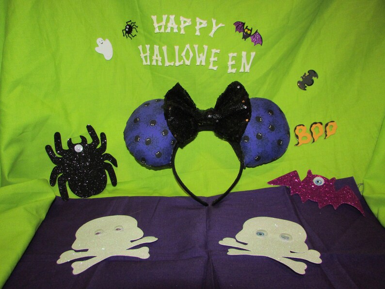 Spooky Halloween Mouse Ears // Headband // Spider Ears // Ear - Etsy