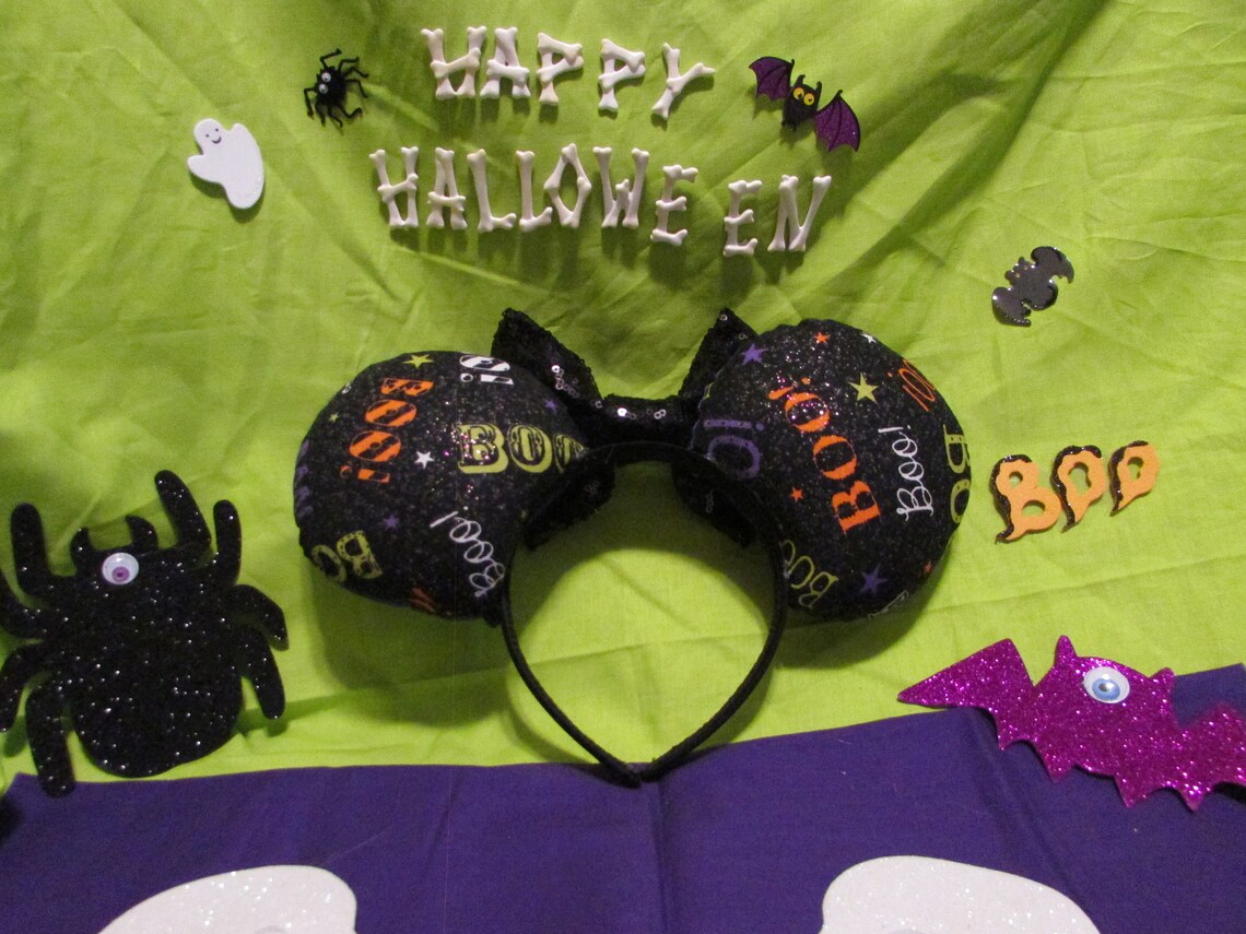 Spooky Halloween Mouse Ears // Headband // Spider Ears // Ear - Etsy