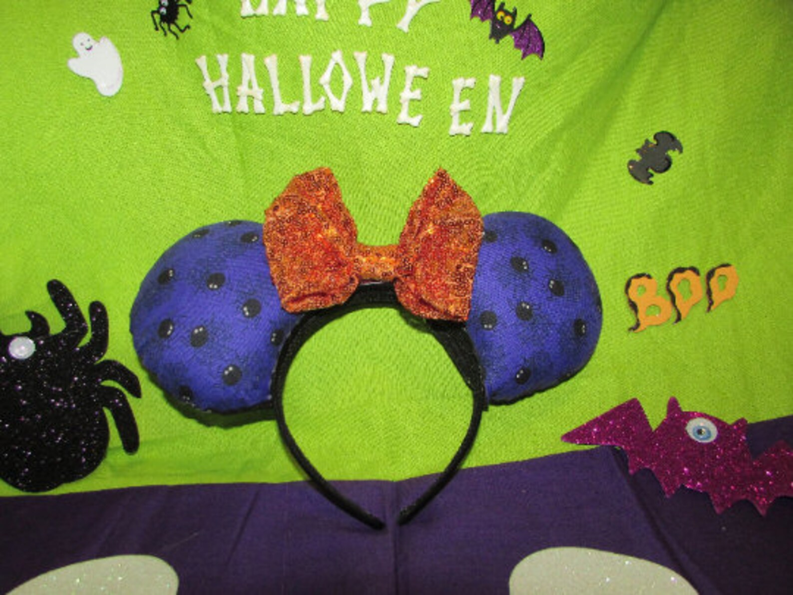 Spooky Halloween Mouse Ears // Headband // Spider Ears // Ear - Etsy