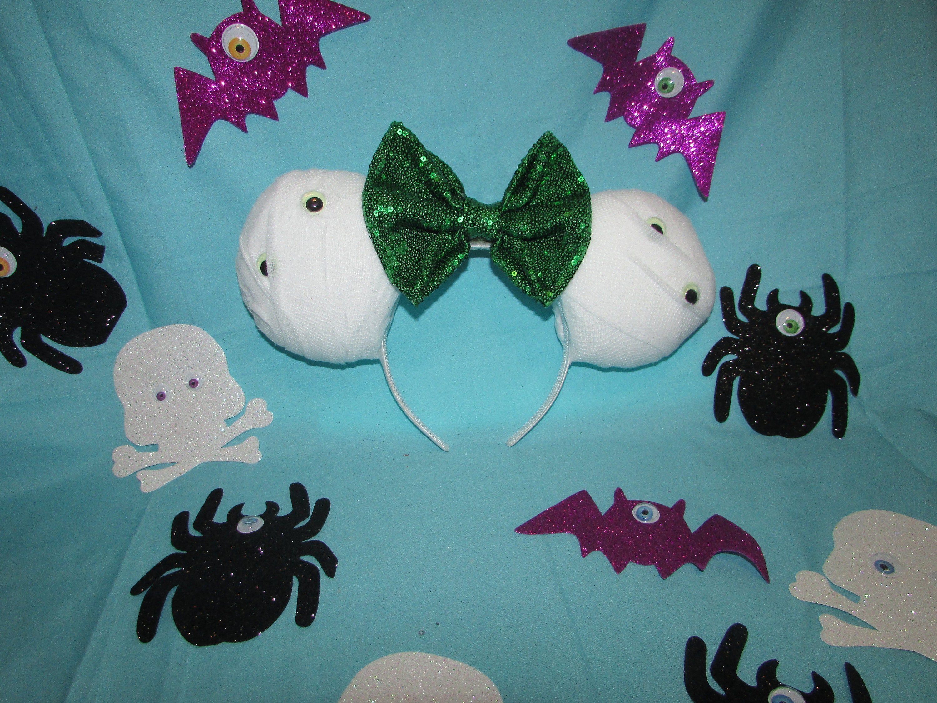 Mummy Halloween Costume Glow in the Dark Eyes Mouse Ears / | Etsy