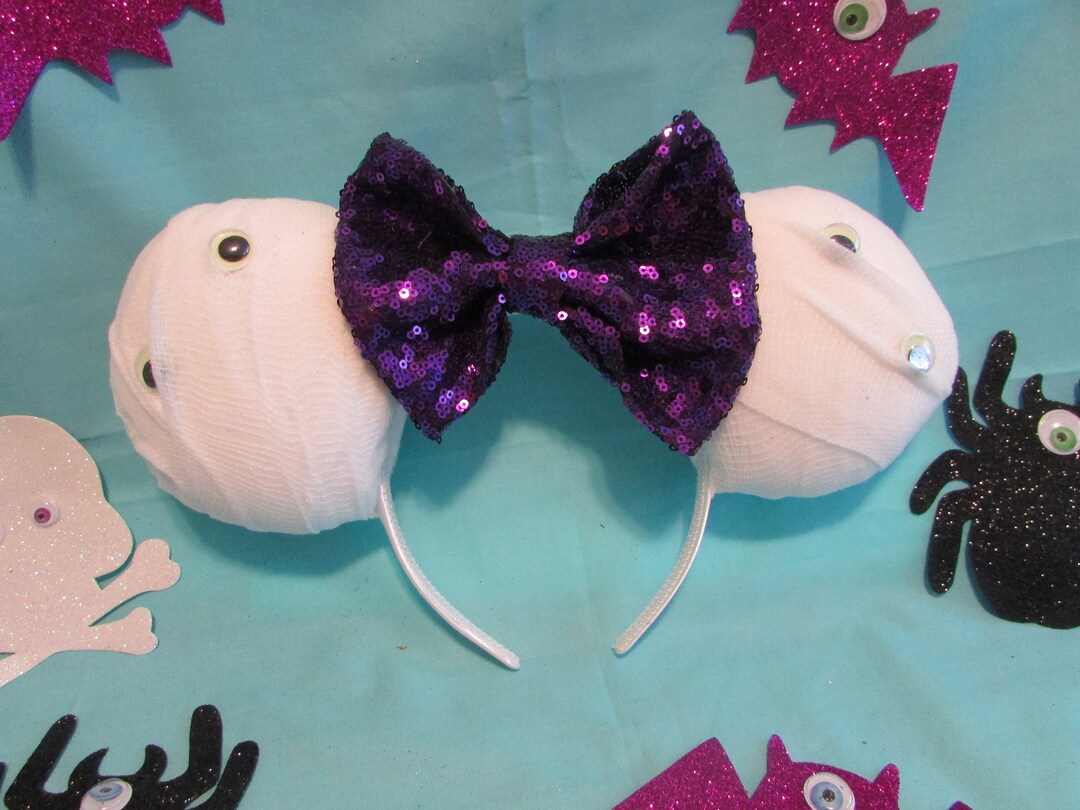 Mummy Glow in the Dark Eyes Mouse Ears / Headband / Ear Hat - Etsy