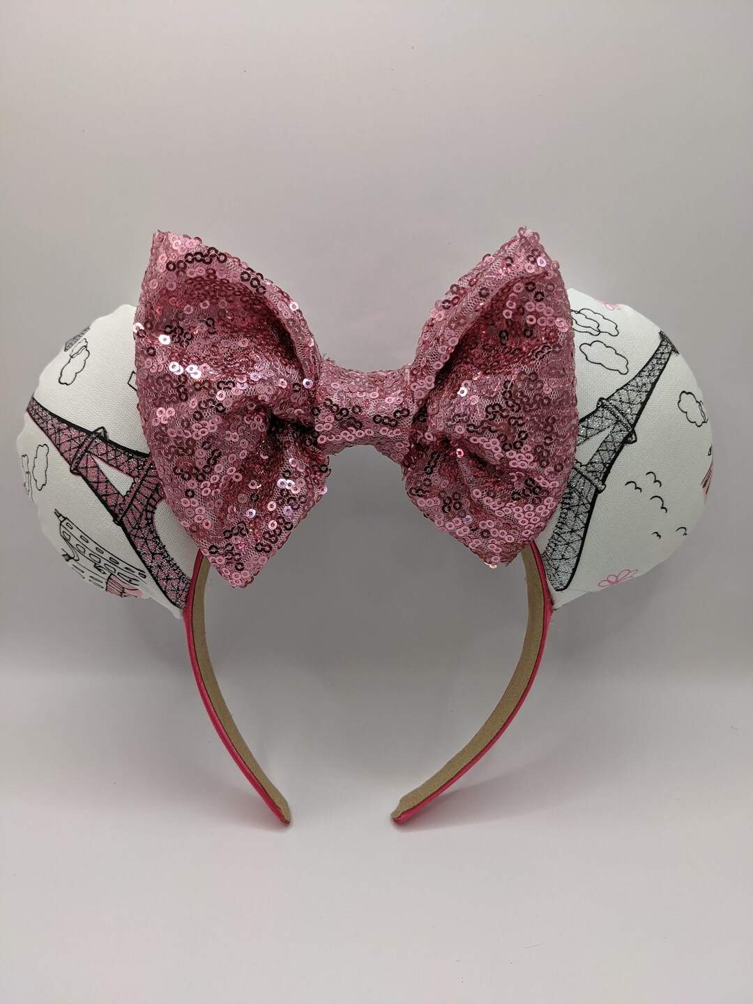 Pink Paris Mouse Ears / Headband - Etsy
