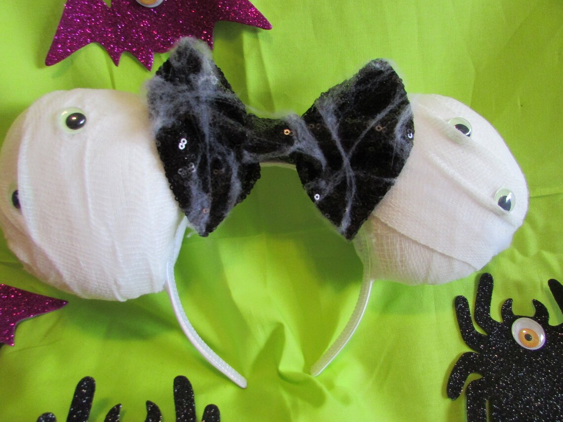 Mummy Glow in the Dark Eyes Halloween Mouse Ears / Headband - Etsy