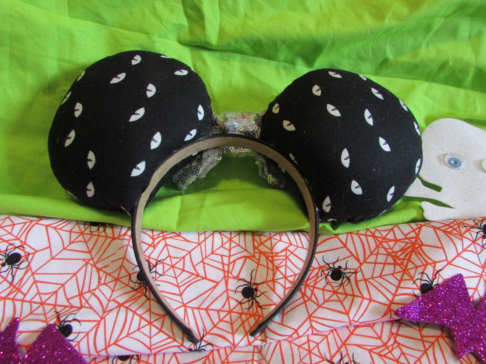Glow in the Dark Spooky Monster Eyes Mouse Ears // Headband // - Etsy