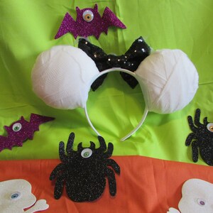 Mummy Glow in the Dark Eyes Halloween Mouse Ears / Headband / Ear Hat ...