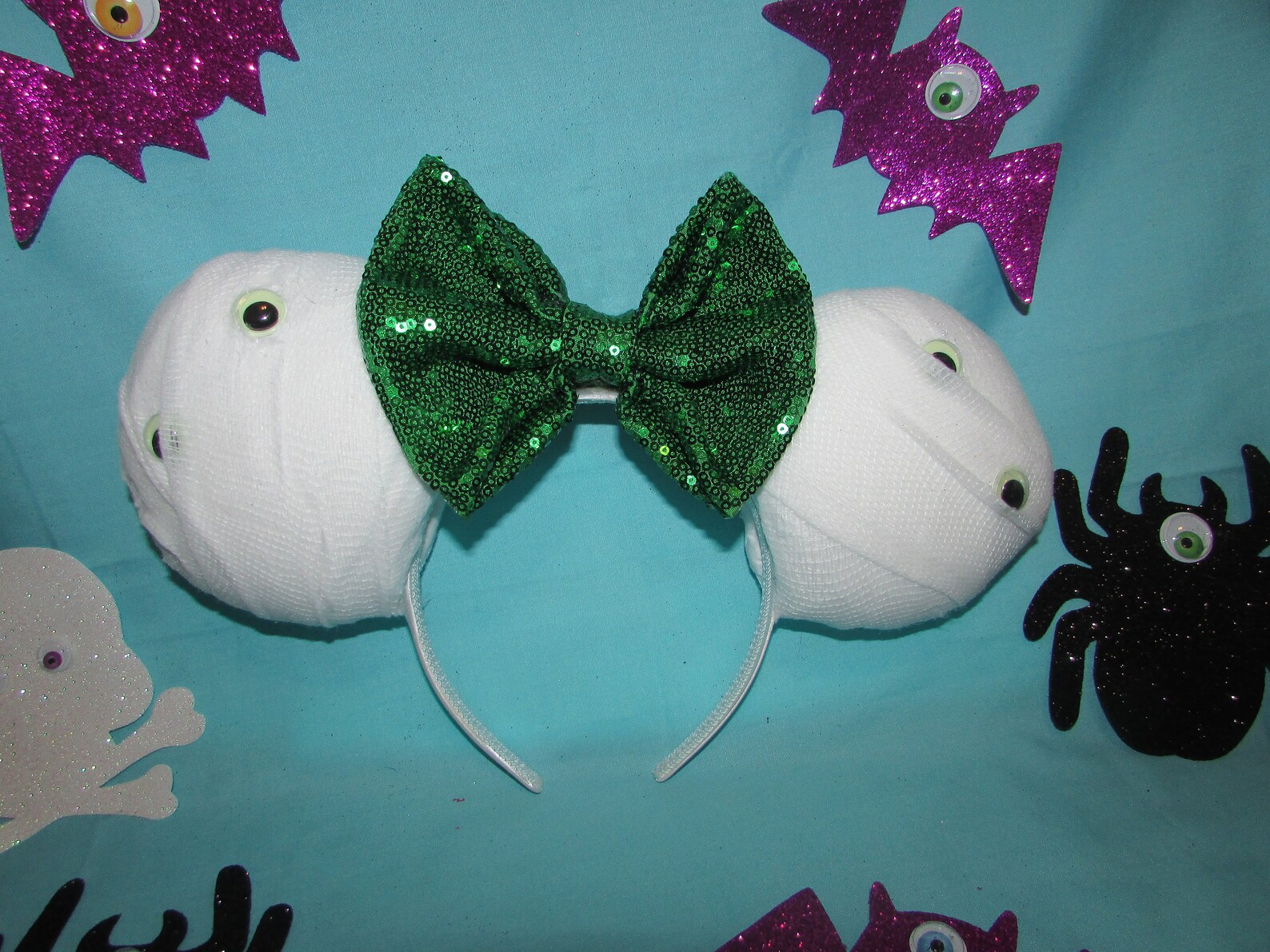 Mummy Halloween Costume Glow in the Dark Eyes Mouse Ears / | Etsy