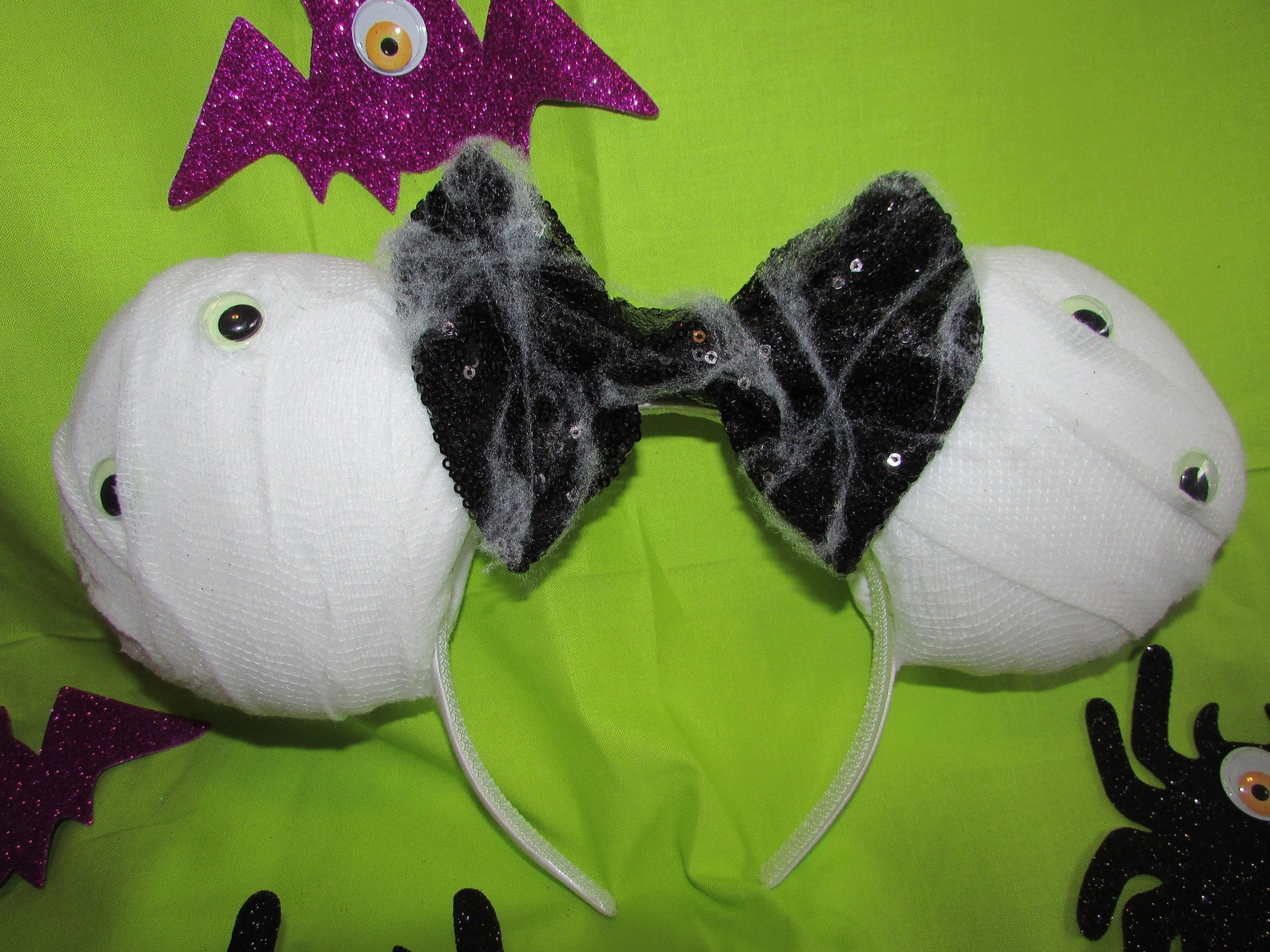 Mummy Glow in the Dark Eyes Halloween Mouse Ears / Headband - Etsy