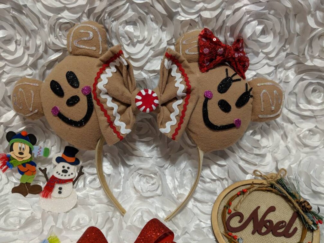 Gingerbread Mouse Ears Headband: Christmas Holiday Ear Hat - Etsy