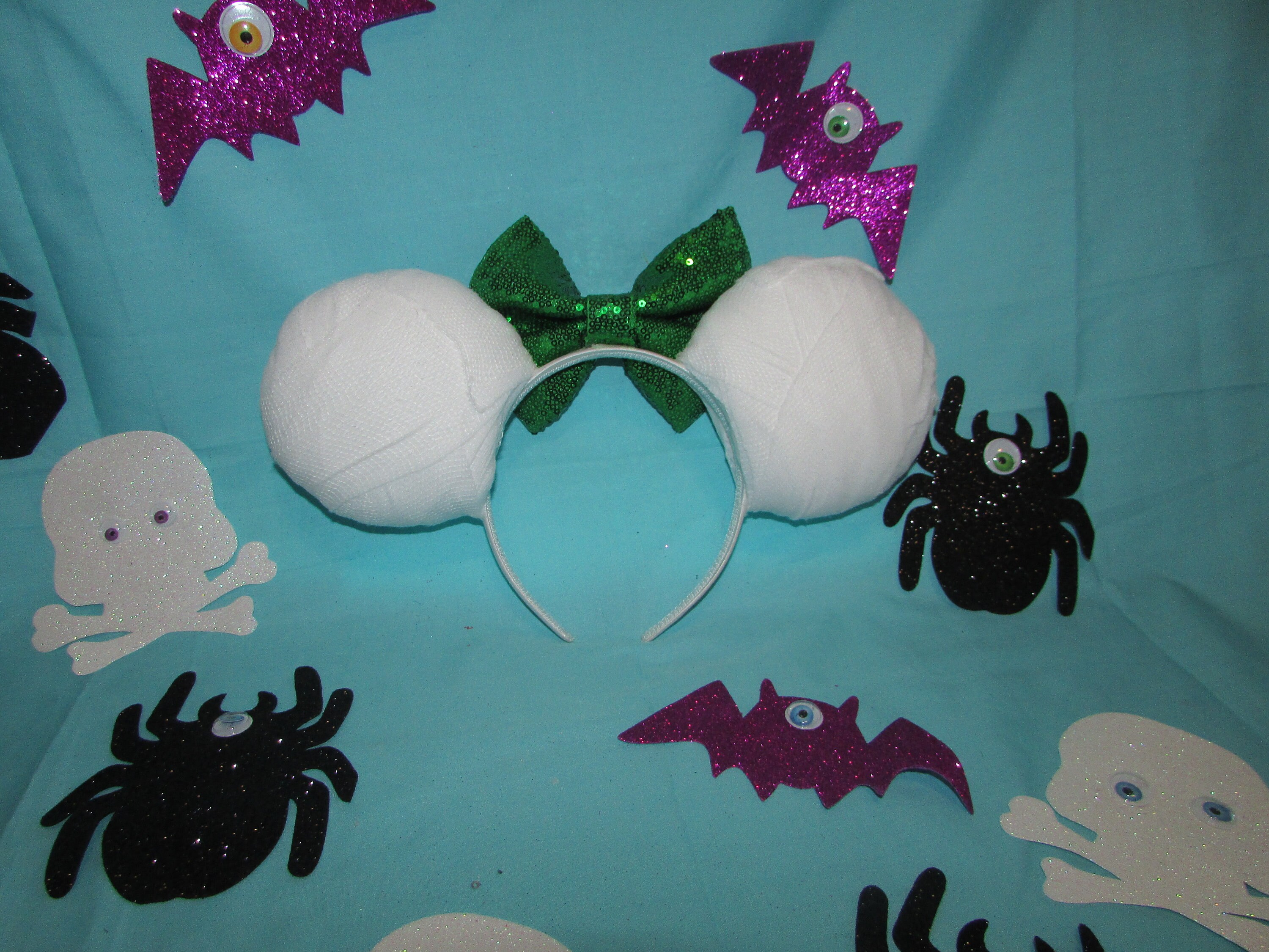 Mummy Halloween Costume Glow in the Dark Eyes Mouse Ears / | Etsy