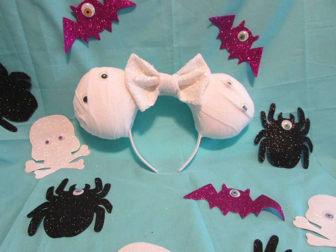 Mummy Glow in the Dark Eyes Halloween Mouse Ears / Headband - Etsy